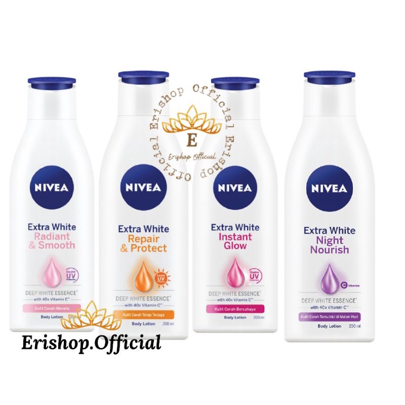 Jual NIVEA Extra White Body Lotion 100ml 200ml | Nivea Extra White ...