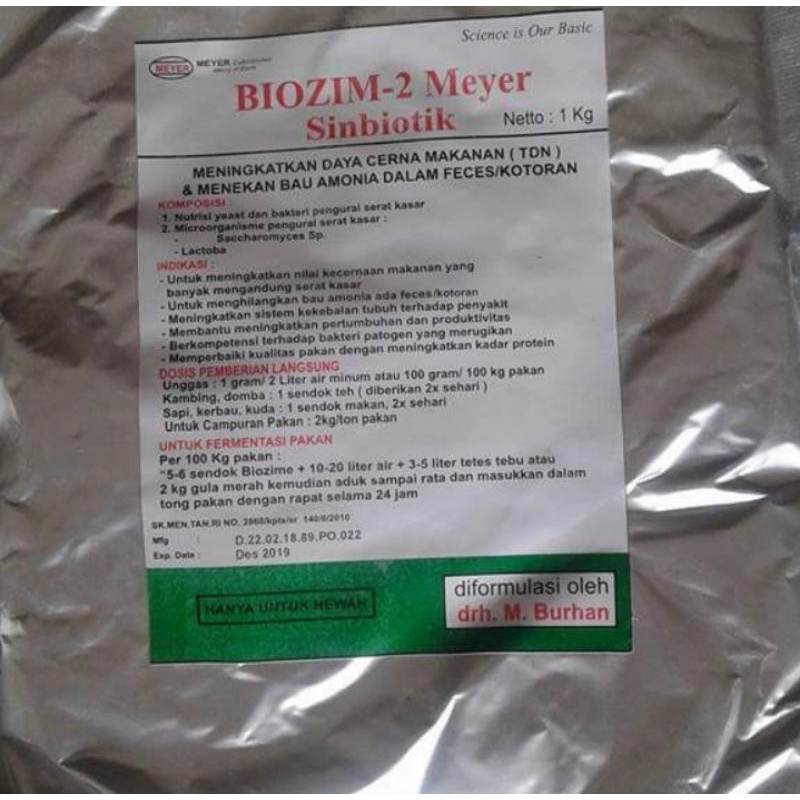 Jual BIOZIM MEYER sinbiotik (pengurai serat kasar pada rumen) | Shopee ...