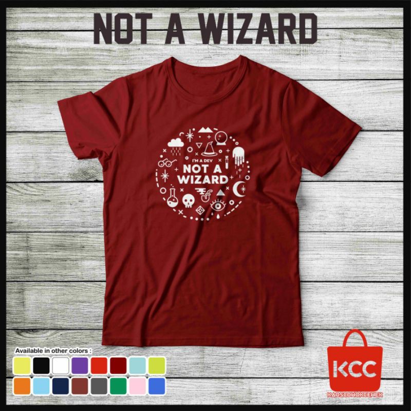 Jual KAOS DISTRO PREMIUM PRIA WANITA NOT A WIZARD | Shopee Indonesia