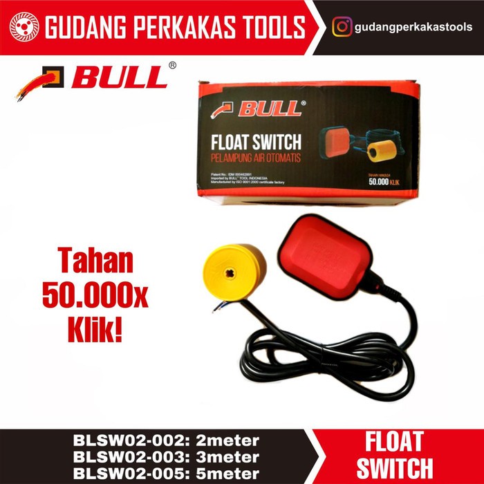 Jual SBO Pompa air otomatis / float switch 3m BULL BLSW02-003 SEBELUM KEHABISAN | Shopee Indonesia