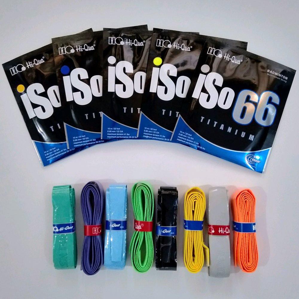 Jual PAKET PRO Hi-Qua - Hand Grip Tebal PLUS Senar Raket ISO 66 ...