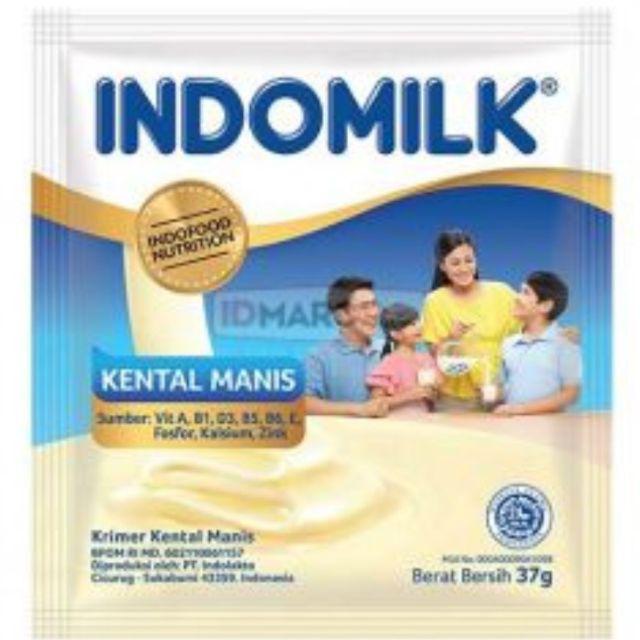Jual Susu Indomilk Sachet Kental Manis Rasa Plain Dan Coklat 37 Gram ...