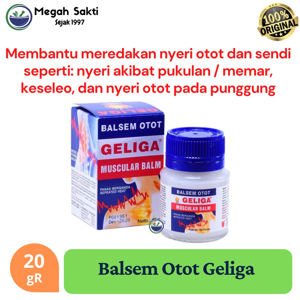 Jual Megah Sakti - Balsem Otot Geliga - Pereda Nyeri Otot, Keseleo ...