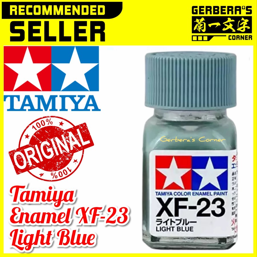 Jual Tamiya Enamel XF23 XF-23 Light Blue Cat Gundam Kuas Airbrush ...