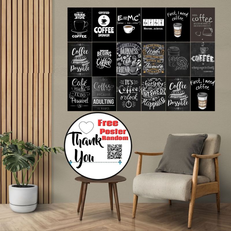 Jual Murah Poster dinding aesthetic Kamar Cowok Distro Coffie aesthetic ...