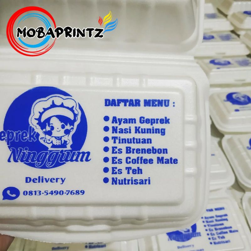 Jual Sablon Styrofoam makanan / kotak nasi Styrofoam / Sterefoam ...