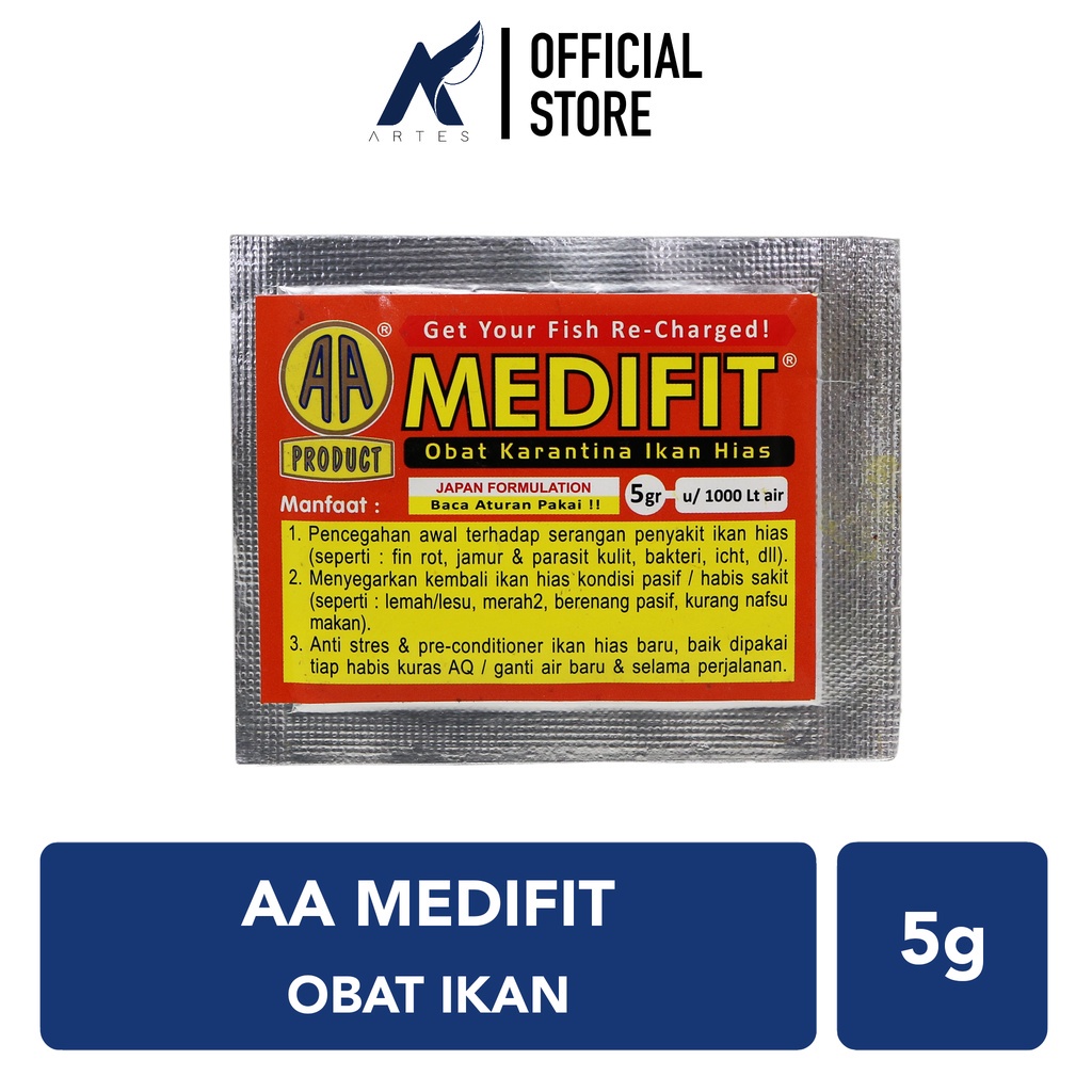 Jual AA MEDIFIT Obat Karantina-Anti Stress-Stres-Fin Rot-Jamur-Parasit ...