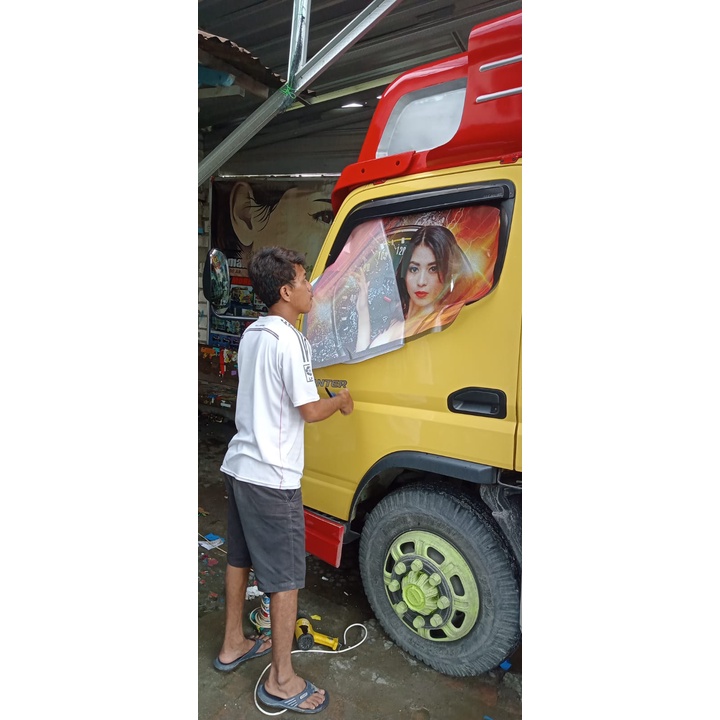 Jual Sticker Kaca One Way Truck Giga Canter Elf Ragasa Umlpong Hino ...