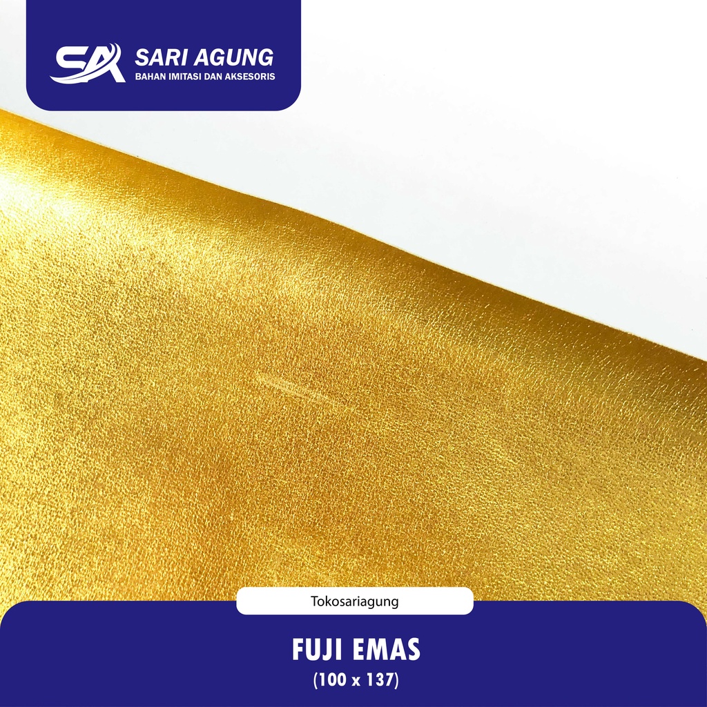 Jual FUJI EMAS PERAK (METER) BAHAN KULIT SINTETIS METALIK OSCAR GOLD ...