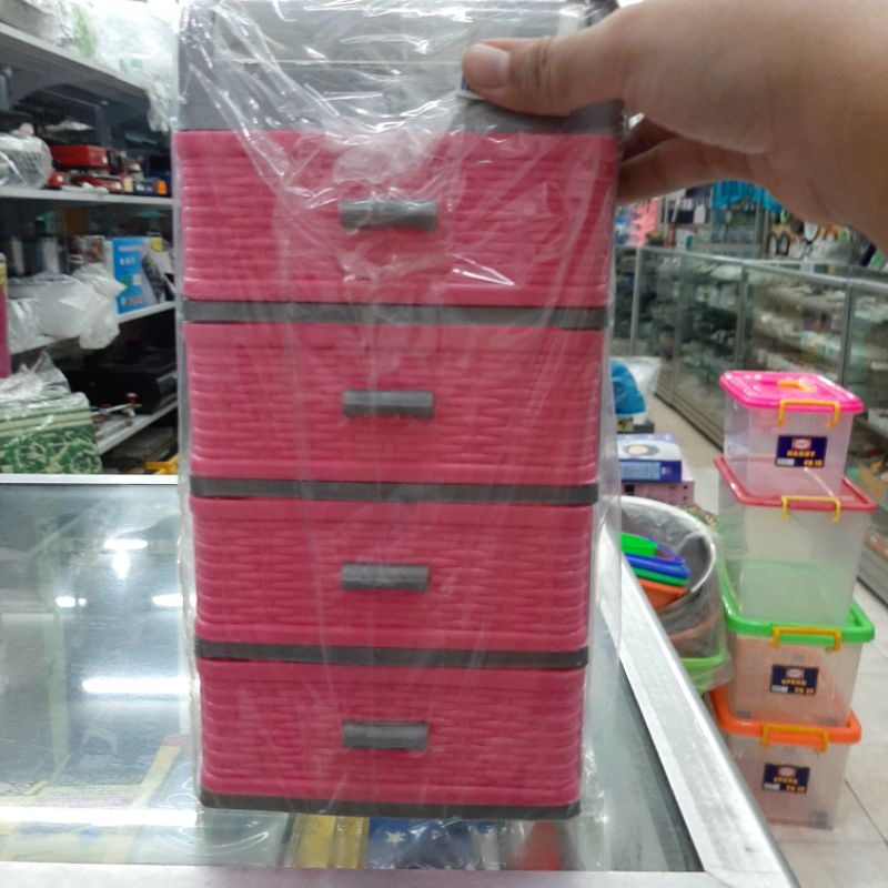 Jual Tiara Rak Susun Container Laci Kotak Storage Box Susun 4 | Shopee ...