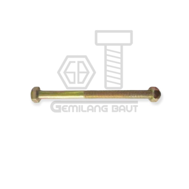 Jual Baut Mur Hexagon Kuning M12 x 150 @25PCS | Shopee Indonesia