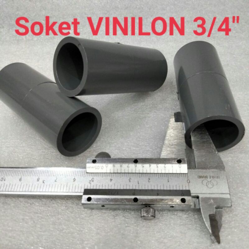 Jual Sock Socket 3/4 Inch VINILON SOCKET Fitting Pvc Sambungan Pipa Pvc ...