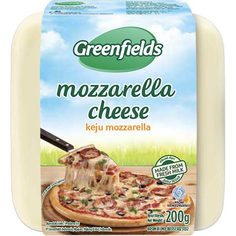Jual GREENFIELDS MOZZARELLA CHEESE BLOCK / KEJU MOZZARELLA 200GR ...