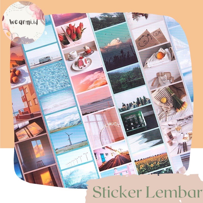 Jual 1 lembar Panjang Sticker Washi Gambar Pemandangan Alam Scrapbook ...