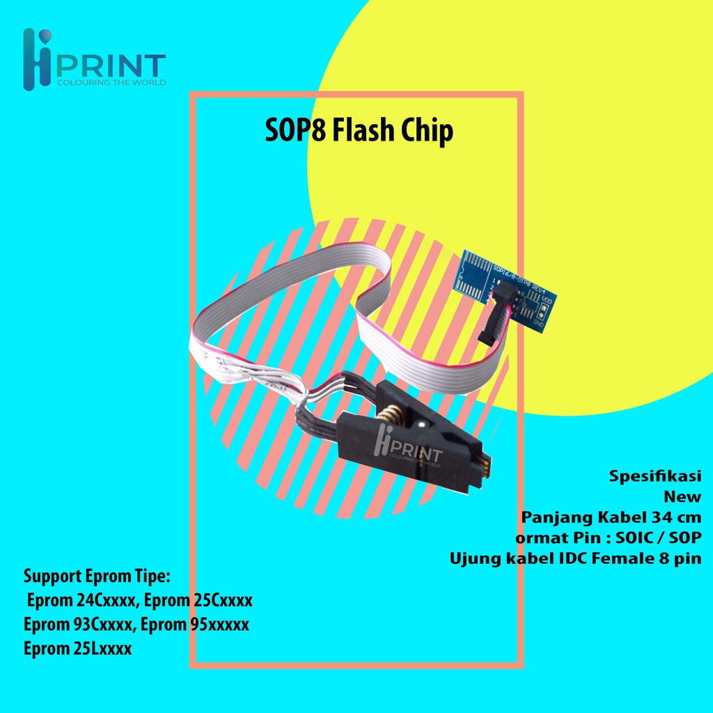 Jual SOP8 Flash Chip, IC Test Clip IC Eprom Eeprom BIOS ROM, Socket ...
