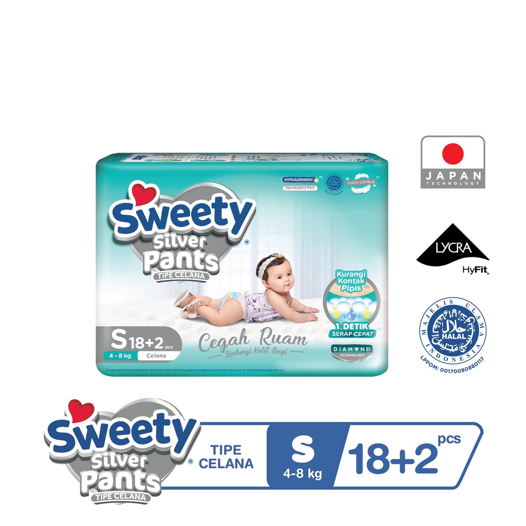 Jual Sweety Silver Pants S 18+2s | Shopee Indonesia