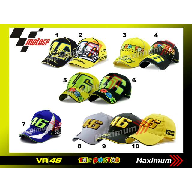 Jual VR46 Honda - Topi VR46 - Topi Rossi - Topi MotoGp - Topi Racing ...