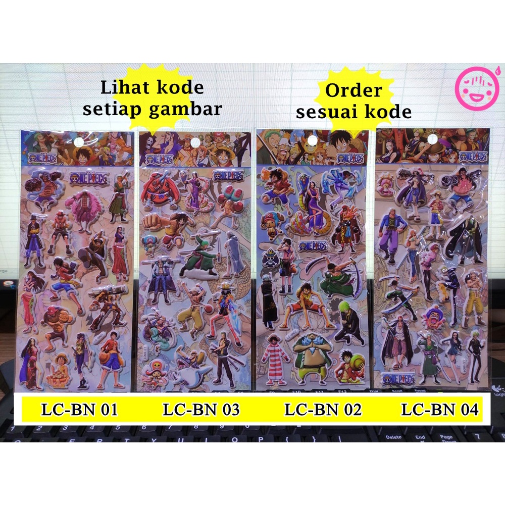Jual Stiker Sticker Anime Luffy One Piece Gambar Timbul Termurah Shopee Indonesia