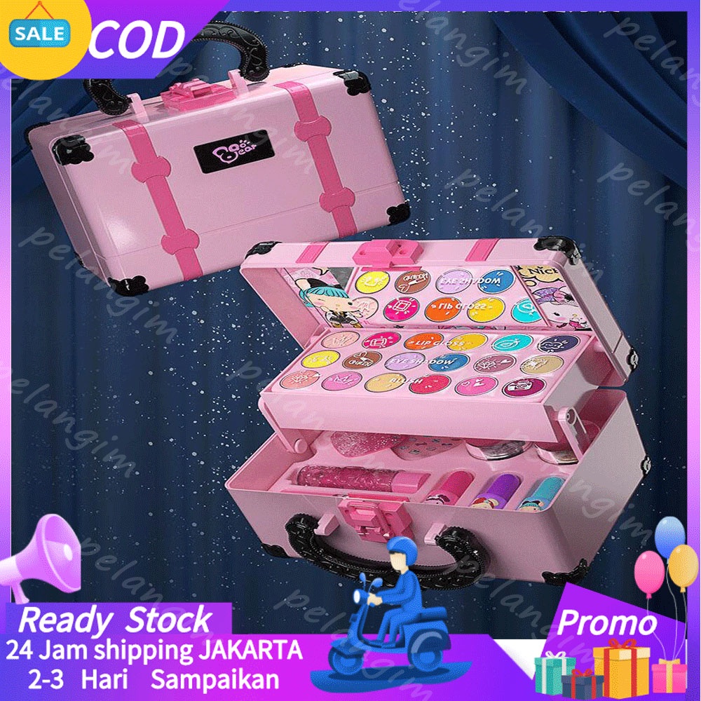 Jual Mainan Makeup Anak Perempuan Set Mainan Kosmetik Yang Dapat Dicuci ...