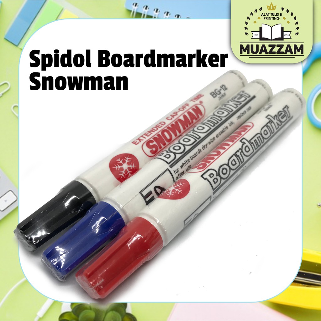 Jual Snowman Spidol White Board Boardmarker BG-12 | Shopee Indonesia