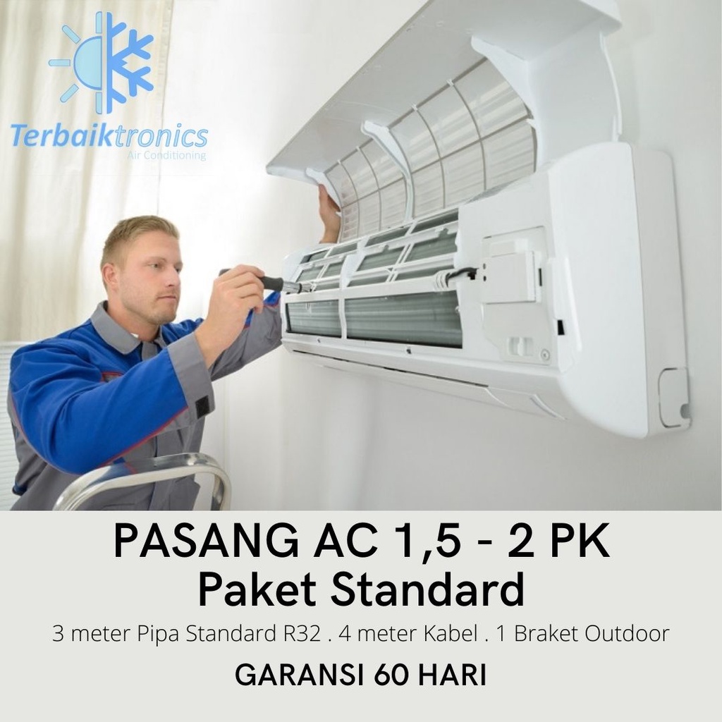 Jual Paket Pemasangan AC 1.5 - 2 PK dengan Pipa Standard (3 Meter ...