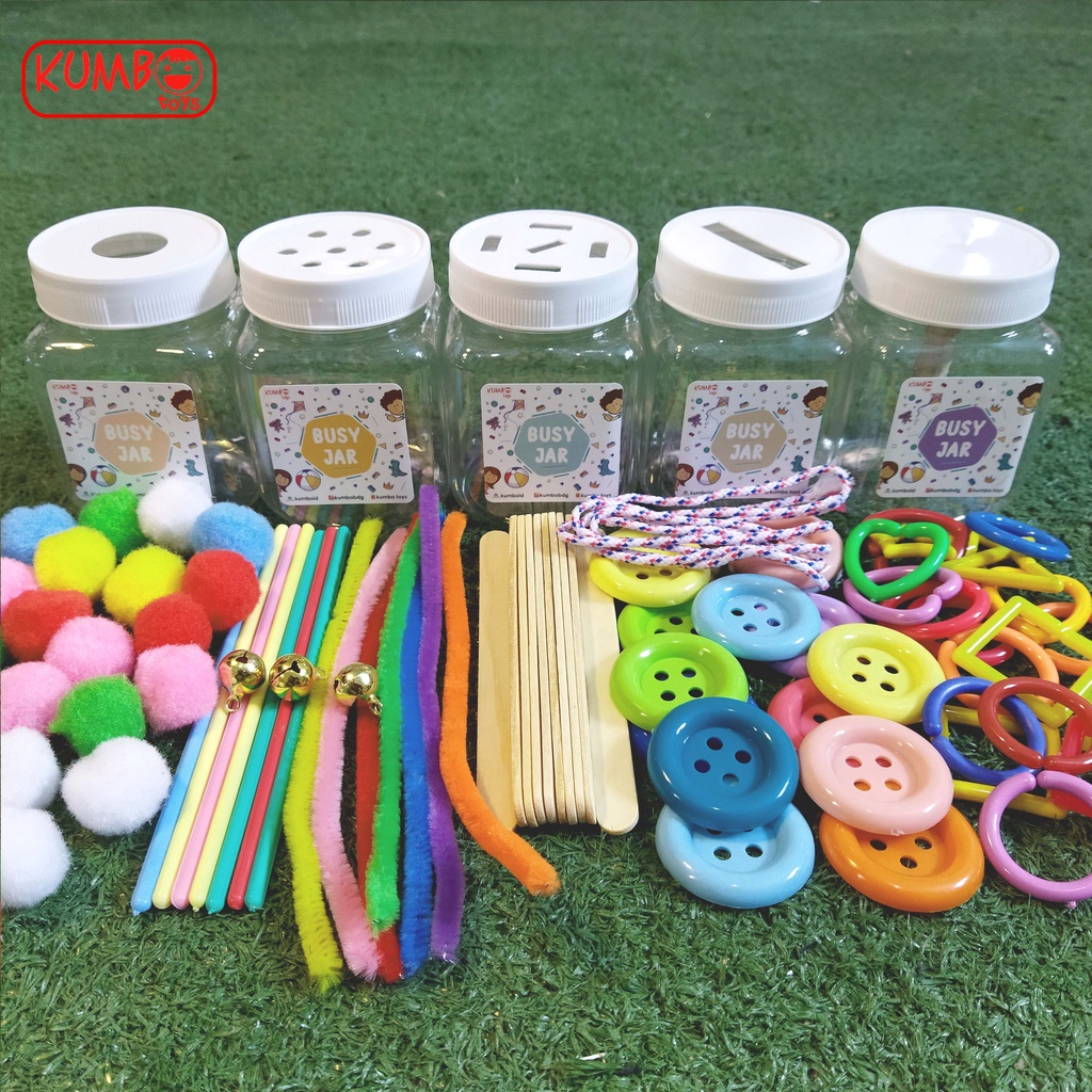 Jual Mainan Montessori Busy Jar Fine Motoric Play Mainan Sensory ...