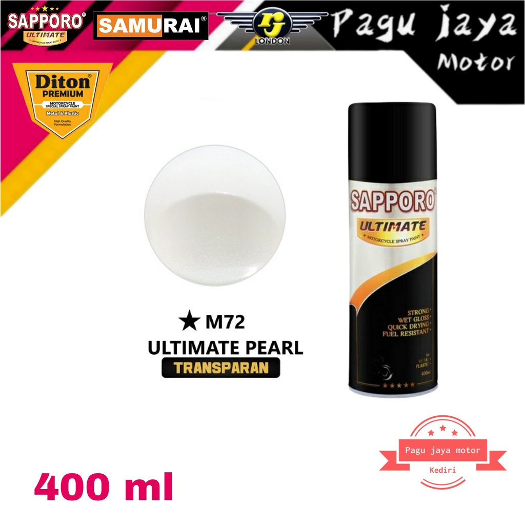 Jual SAPPORO ULTIMATE M72* ULTIMATE PEARL 400ml pilok pilox cat semprot spray paint | Shopee ...