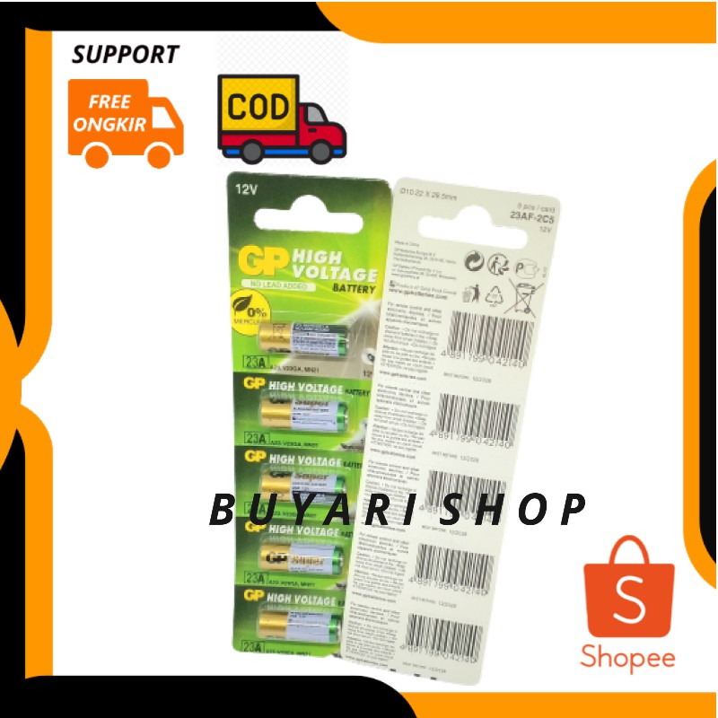 Jual ORIGINAL!!! BATERAI A23 GP SUPER BATERAI 23A Batre Remote Bell ...
