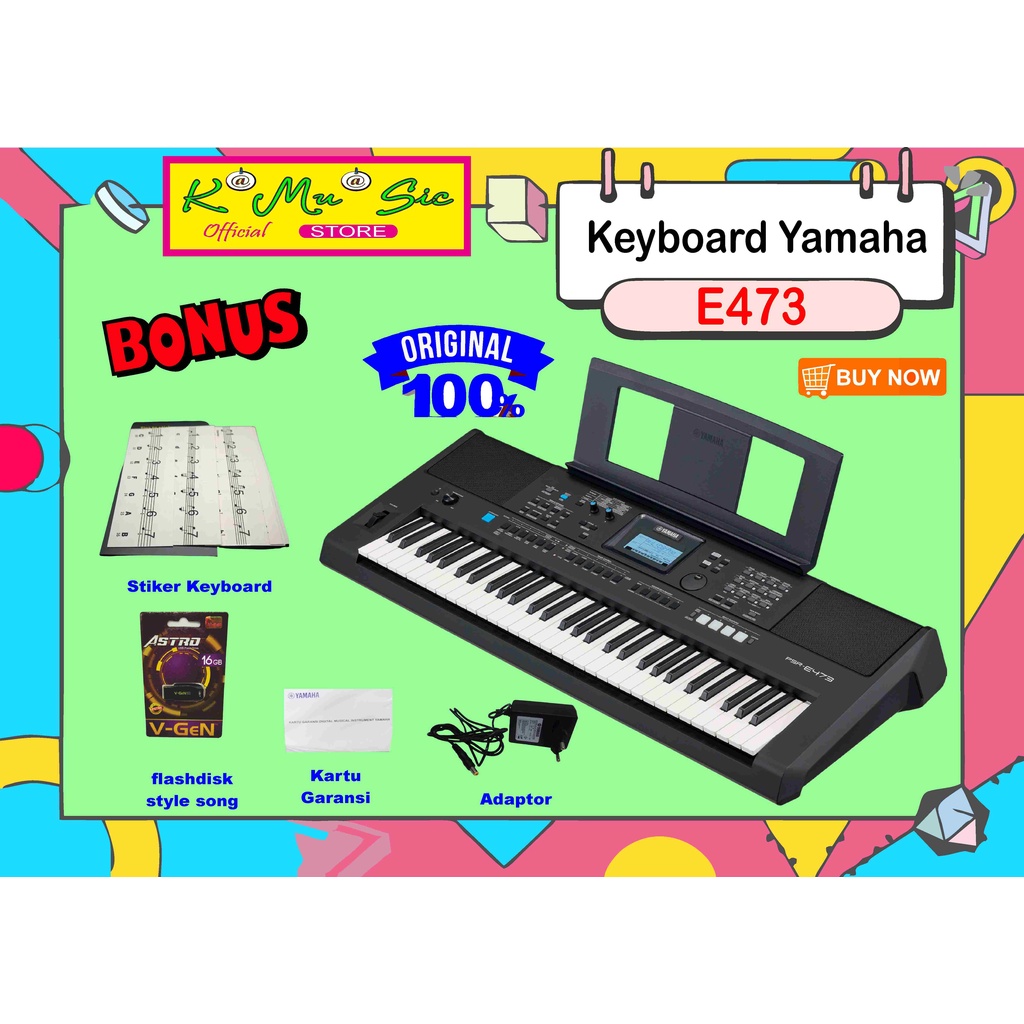 Jual [datang *ketoko* diskon gede] Promo Keyboard Yamaha E473 E 473 E-473 new launching free ...