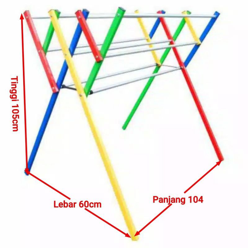 Jual JEMURAN BAJU ALUMUNIUM WARNA UKURAN P 180CM X T 140CM | Shopee ...