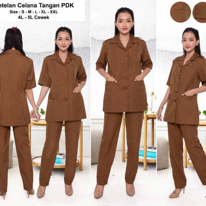 Jual WANITA-PNS-SERAGAM- BLAZER BAJU KERJA KANTOR SERAGAM DINAS PEMDA BAJU KHAKI BAJU ASN ...