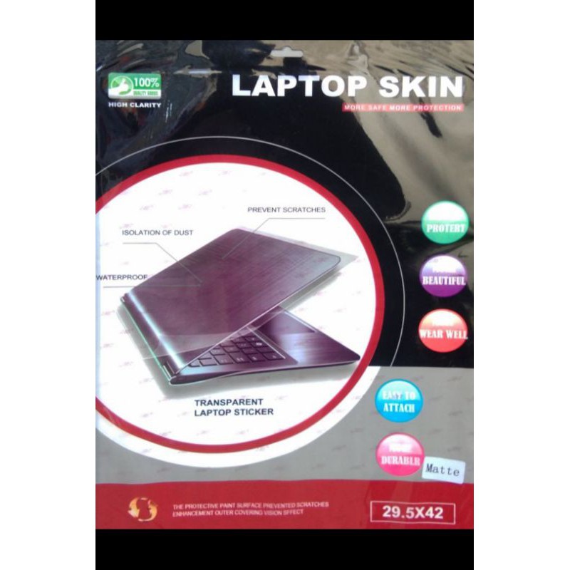 Jual Skin Laptop 14 inch Transparan Glossy Murah / skin pelindung ...