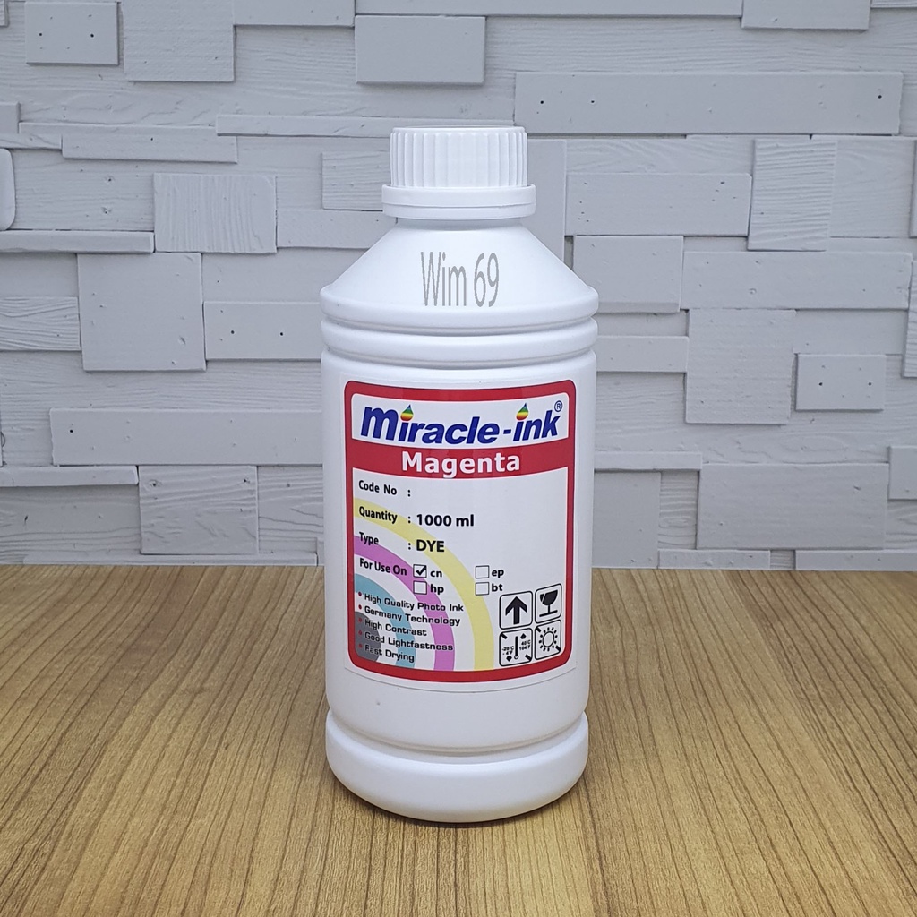 Jual Tinta Printer Literan 1 Liter Canon Magenta / Dye Ink / Miracle ...