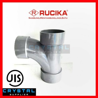 Jual Tee Y 90° RUCIKA 4 x 2" inch D-LT PVC Large Radius Tee TY 90 derajat | Shopee Indonesia