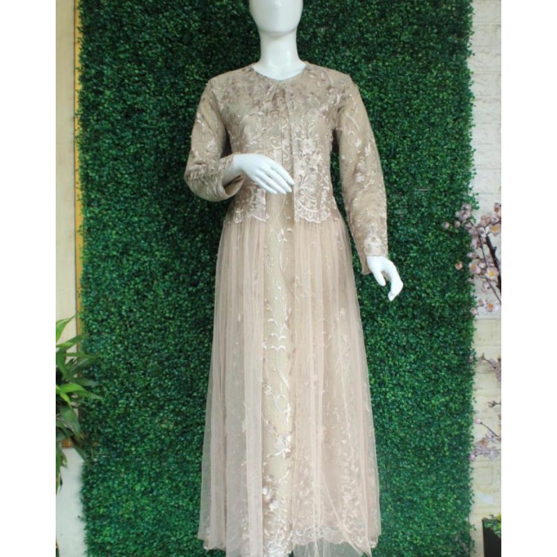 Jual KEBAYA GAMIS MODEL SAHKIRRA BAHAN TULLE MIX PERTIKUT UKARAN M.LD.9. L.LD.105.XL.LD.110 ...