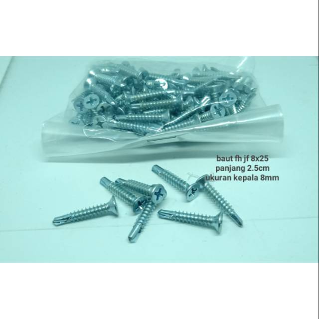 Jual SKRUP FH JF SDS 8X25 ISI 10 PCS BAUT DRILLING ROOFING BAJARINGAN ...
