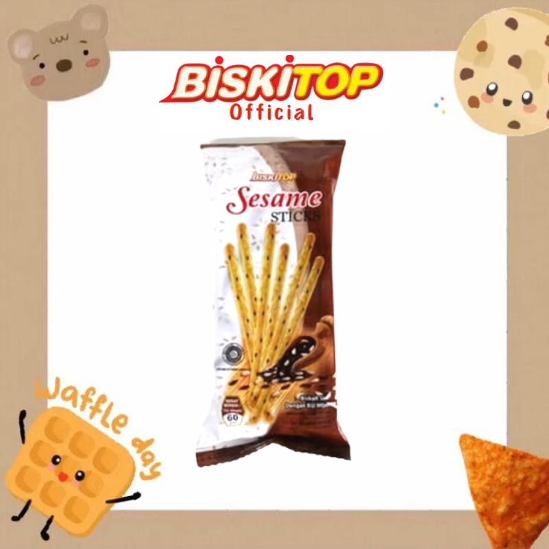 Jual BISKITOP OFFICIAL - SESAME STICK (50 Gram) Biskuit kue kering enak ...