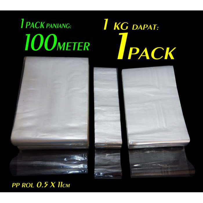 Jual Plastik Bening Kemasan Multifungsi Plastik PP Rol ukuran 0.5x11cm ...