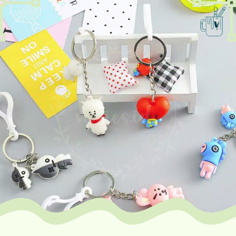 Jual Keyring | Key Chain | Gantungan Kunci BT21 Tata | Shopee Indonesia