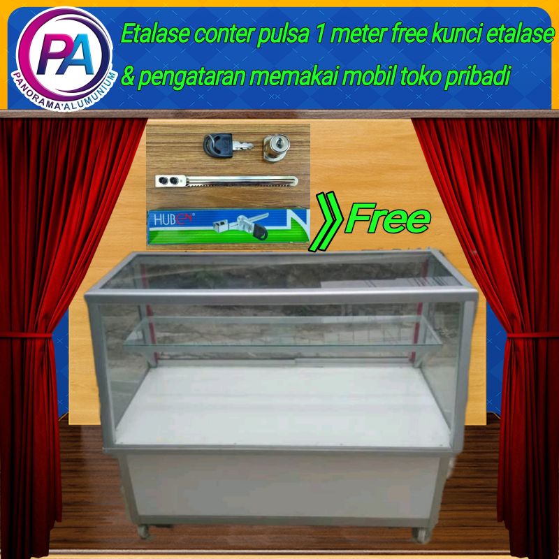 Jual Etalase counter / etalase hp 1 meter Etalase Alumunium Pulsa ...