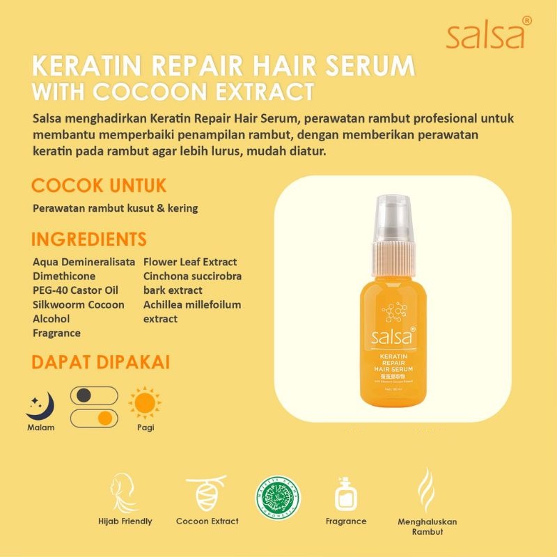 Jual SALSA HAIR SERUM SEMPROT 80 ML SEMPROTAN SERUM PLUS PARFUM RAMBUT ...