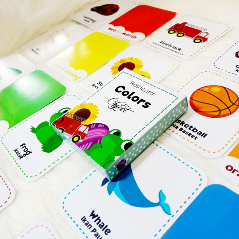 Jual Flashcard warna Colors / Flash Card / pairing puzzle / kartu ...