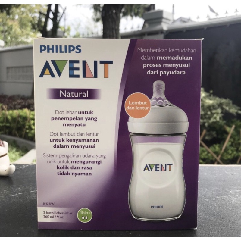 Jual avent botol susu natural 2pc 260ml | Shopee Indonesia