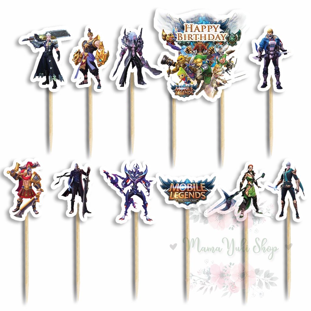 Jual Topper Cake Hiasan Kue Ulang Tahun Anak Mobile Legend | Shopee ...