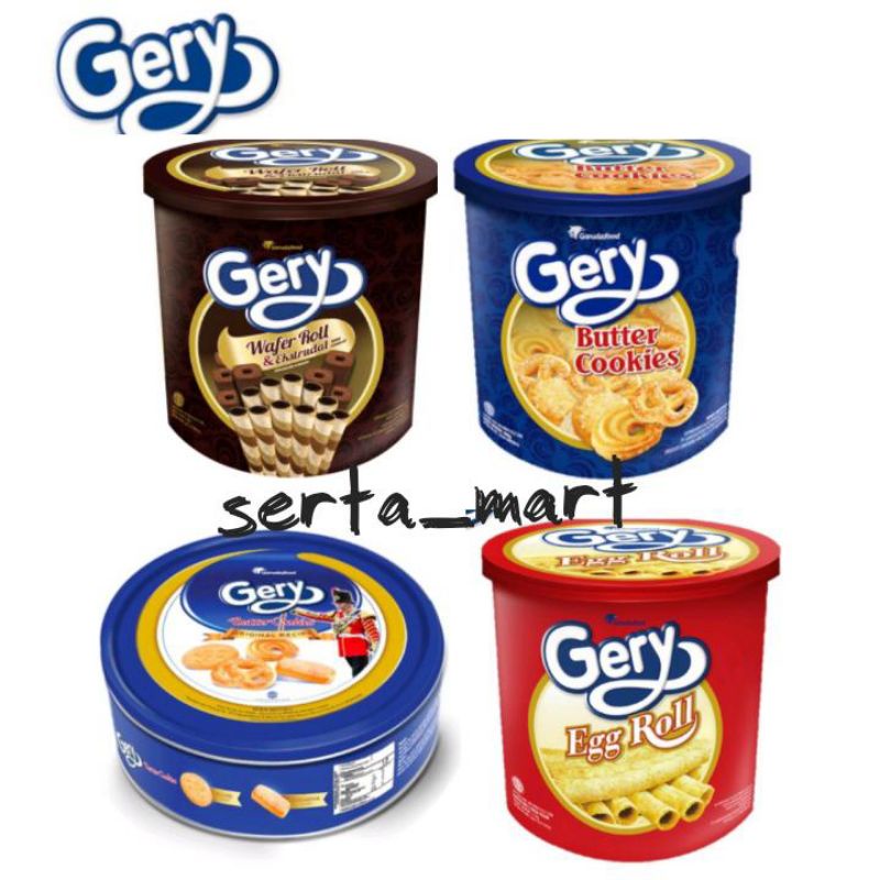 Jual Gery Wafer Eggroll / Wafer Roll & Ekstrudat / Butter Cookies 350gr ...