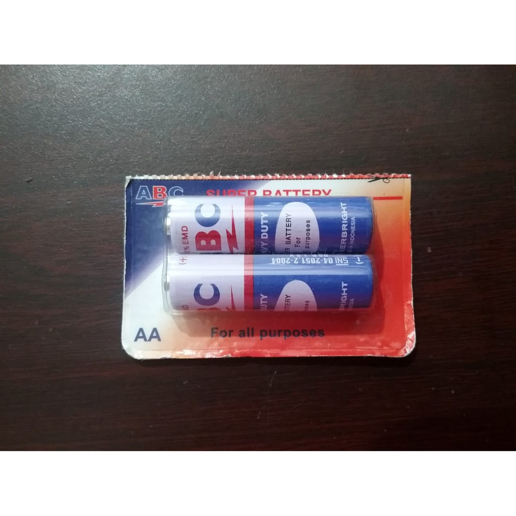 Jual ABC Batery AA Isi 2 pc Baterai Sedang Battery Untuk Remot ...