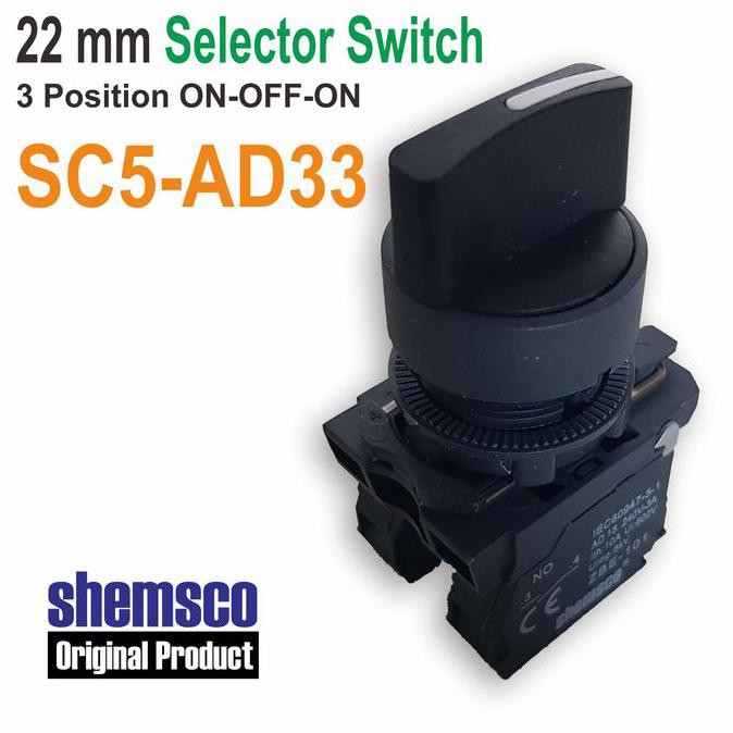 Jual Monggo] Selector Switch 22Mm 3 Posisi Shemsco Xb5-Ad33 On Off On | Shopee Indonesia