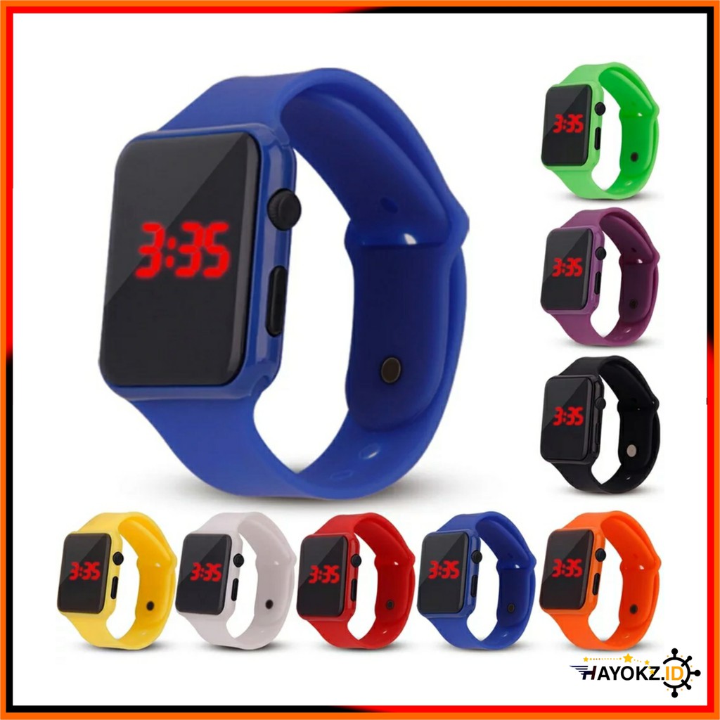 Jual Jam Tangan Digital Strap Silikon Model Smartwatch Kotak LED WATCH ...