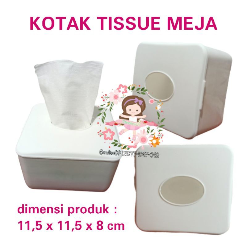 Jual Kotak tissue pop up / Tempat tissue meja / Tempat tissue putih ...