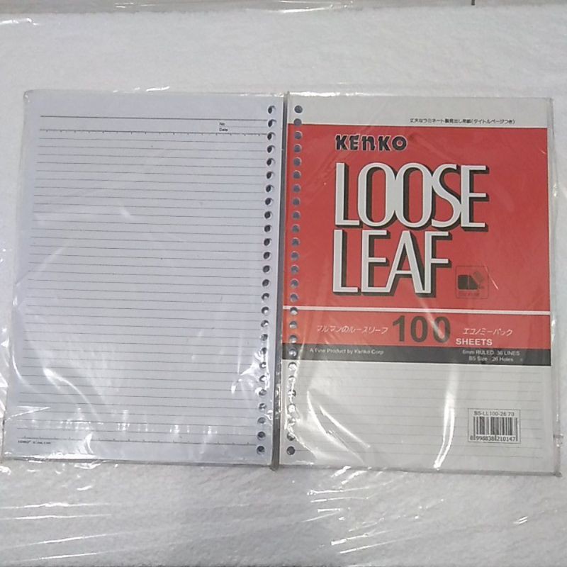 Jual Kertas Binder Loose Leaf B5 Isi 100 Kenko | Shopee Indonesia